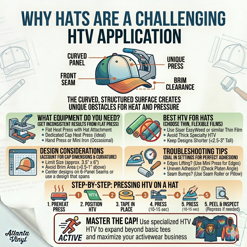 HTV on Hats and Caps: A Complete How-To Guide | Atlanta Vinyl Blog