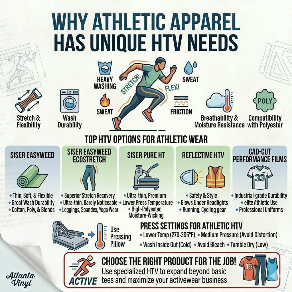 The Best HTV for Athletic and Sportswear Apparel | Atlanta Vinyl Blog
