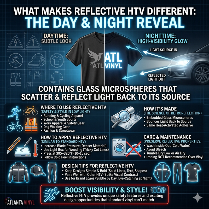 What Is Reflective HTV and Where Should You Use It? | Atlanta Vinyl Blog
