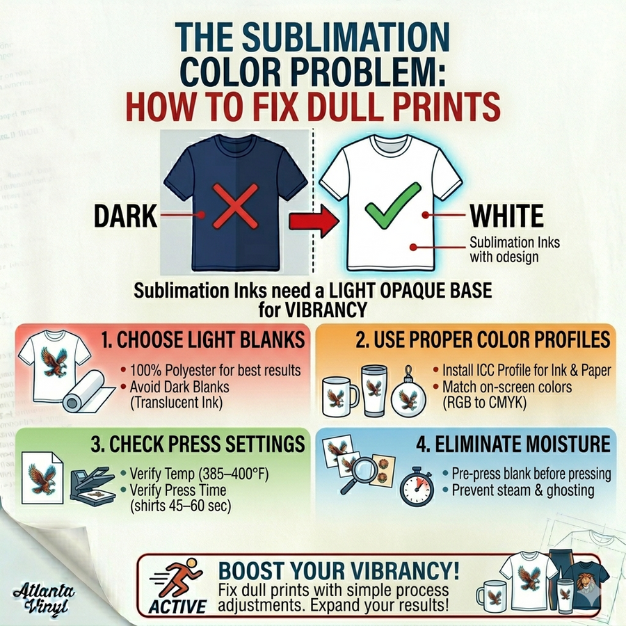 Why Your Sublimation Colors Look Dull and How to Fix It | Atlanta Vinyl ...