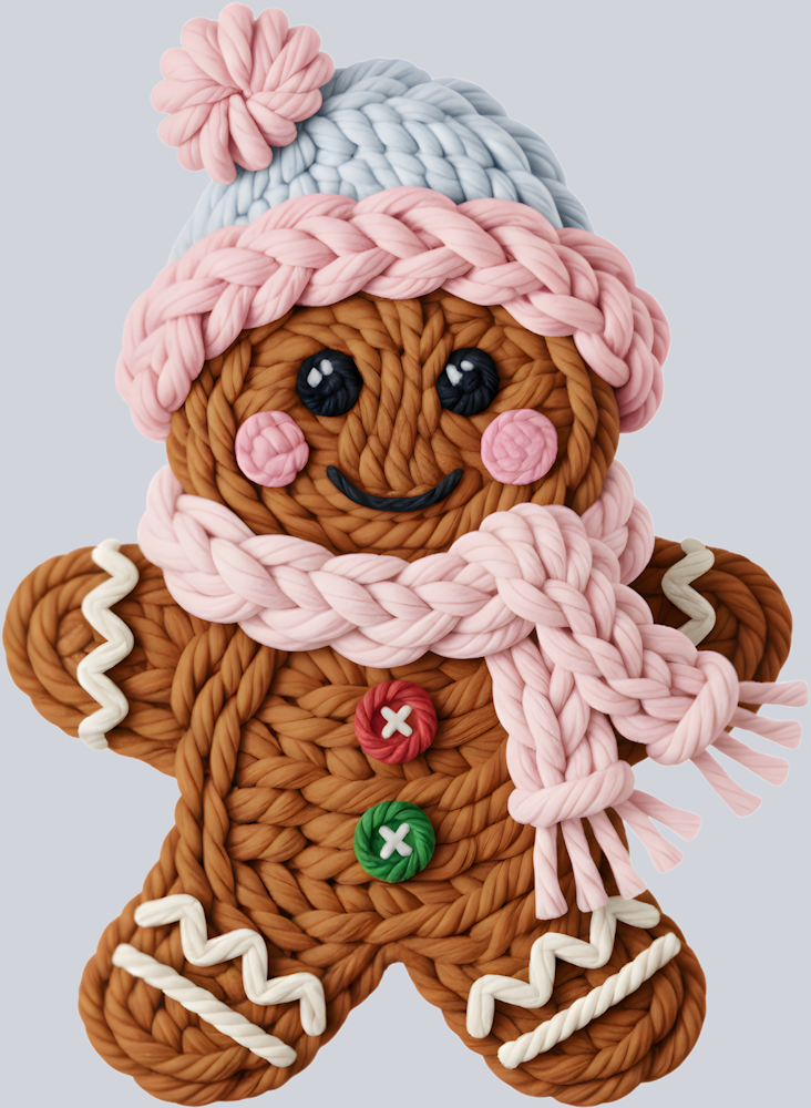 Faux Yarn Gingerbread Man - Atlanta Vinyl