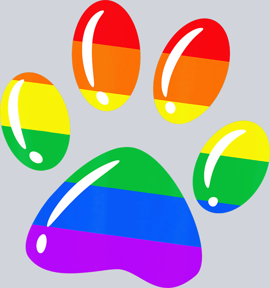 Pride Paw Print - STK05009 (DTF Transfers)
