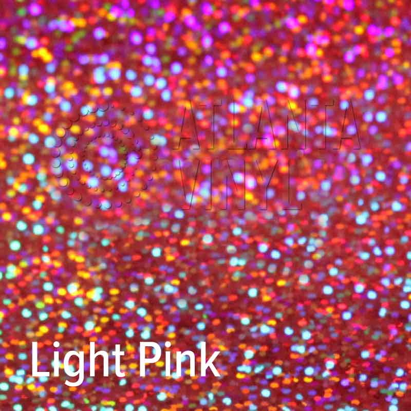Light Pink Siser Holographic Heat Transfer Vinyl (HTV) (Bulk Rolls)